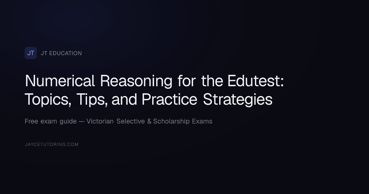 Numerical Reasoning for the Edutest: Topics, Tips, and Practice ...